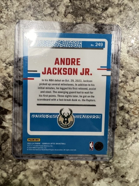 2023-24 CARTA ROOKIE Panini Donruss Optic ANDRE JACKSON JR RC #249 ...