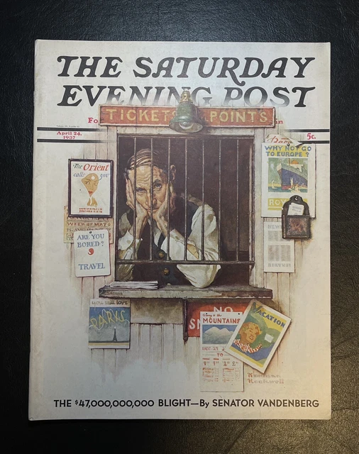 SATURDAY EVENING POST Magazine Rockwell Ruth Cobb DiMaggio April 24 ...