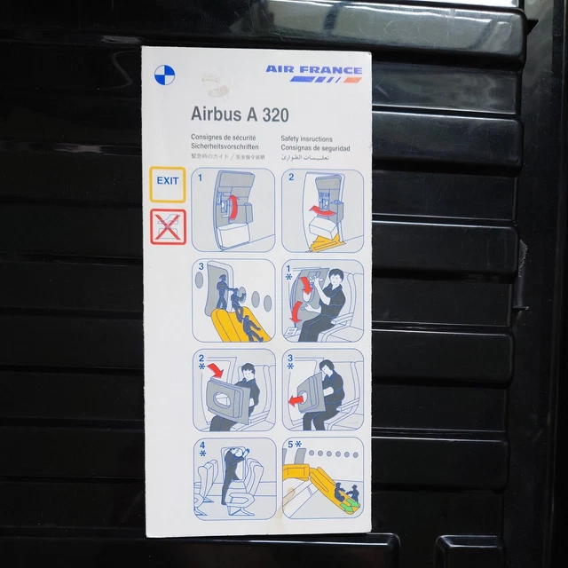 AIR FRANCE AIRBUS A320 9/99 Safety Card £2.44 - PicClick UK