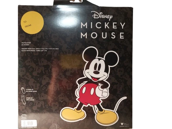 MICKEY MOUSE & Friends Womens 15 Days Of Socks Advent Calendar Size 4 ...