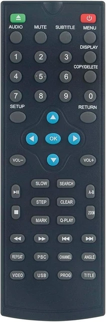 REPLACEMENT IR REMOTE Control Compatible with Laser DVD Player DVD ...