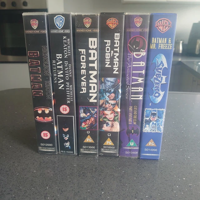 BATMAN VHS COLLECTION 6 x Movie Bundle Batman Returns Forever Batman ...