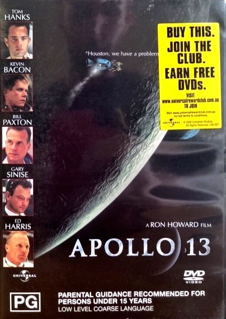 APOLLO 13 (DVD, 1995) Tom Hanks, Kevin Bacon, Bill Paxton, Region 4 PAL ...