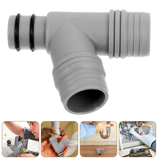 SINK DRAIN 3-WAYS Pipe Connector Kitchen Basin Pipe Drain Overflow Pipe ...