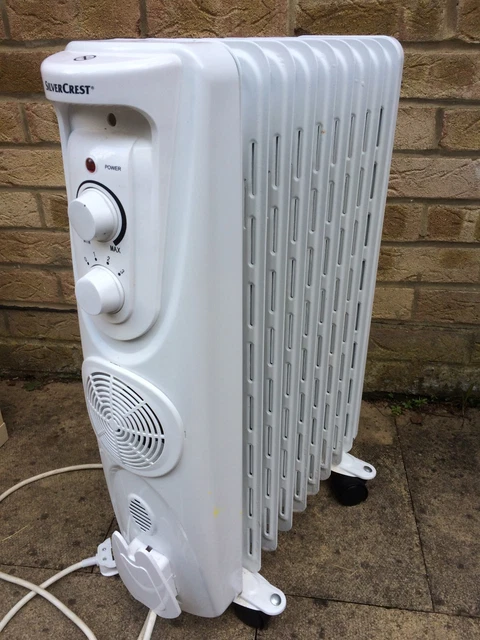 SILVERCREST OIL FILLED Radiator with fan £13.00 - PicClick UK