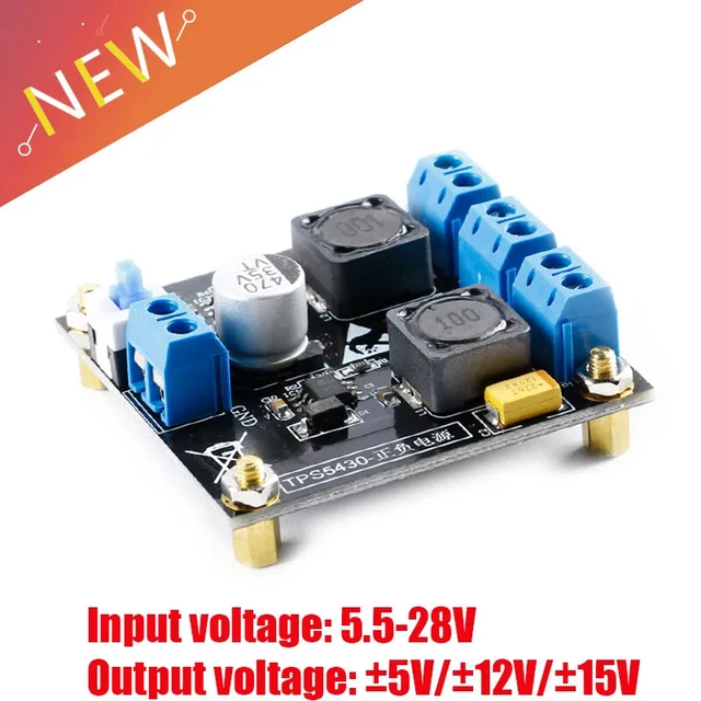 TPS5430 DUAL POWER Supply Module Switching Positive Negative 5V 12V 15V ...