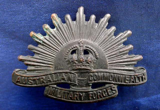 WW1 > WW2 Aif Australian Commonwealth Military Forces Rising Sun Collar ...