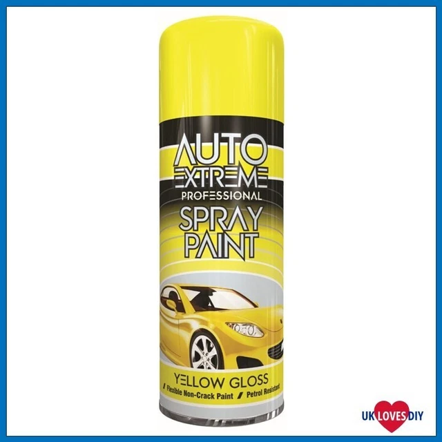 400ML AX YELLOW GLOSS Spray Paint Aerosol Can Auto Extreme Car Van Bike ...