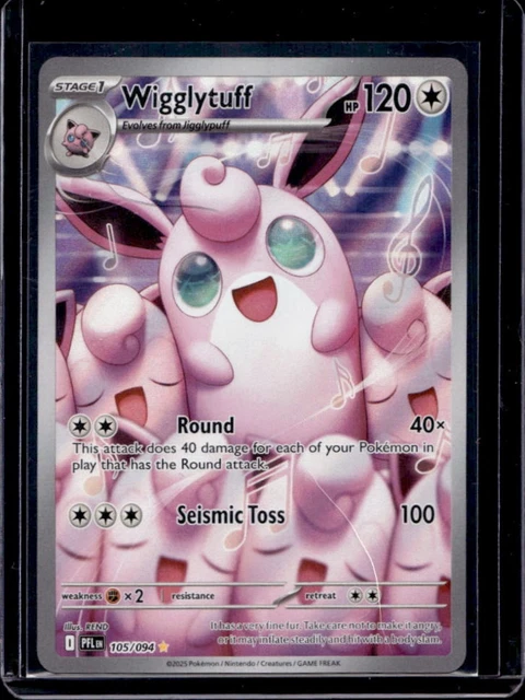2025 POKEMON PHANTASMAL Flames Wigglytuff Illustration Rare #105/094 £0 ...