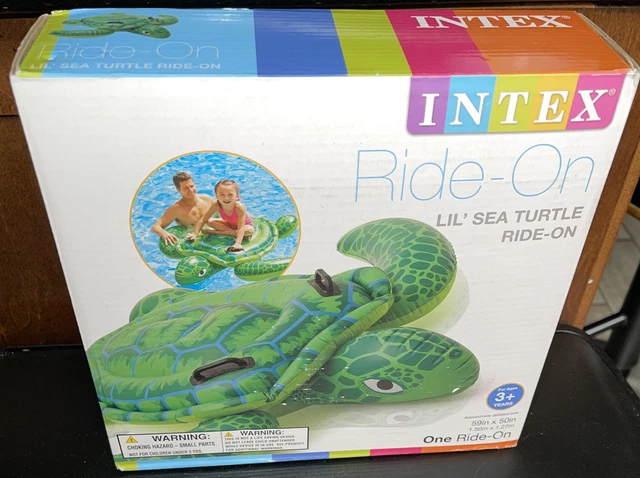 INTEX LIL SEA Turtle Ride-On Inflatable Kids Swimming Pool Float Raft ...