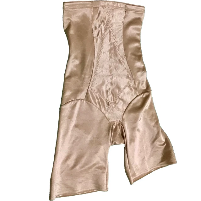 SATIN SHAPER LONG LEG Hi Waist PANTY GIRDLE Shapewear FIRM Compression ...
