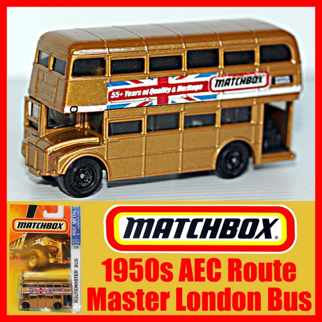 MATCHBOX 1950S AEC Routemaster Double Decker London Bus Gold MOC 55 ...