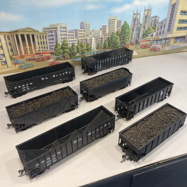 RAILWAY HOPPER WAGONS Rake Ho/Oo Gauge Job Lot £57.85 - PicClick UK