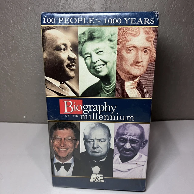 BIOGRAPHY OF THE Millennium: 100 People 1000 Years VHS 1999 4Tape Set ...
