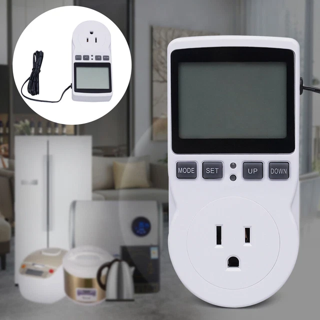 Digital Plug In Thermostat Timer Switch Socket Temperature Controller Switch Led Eur 26 62