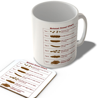 BRISTOL STOOL CHART - Mug and Coaster Set £11.99 - PicClick UK