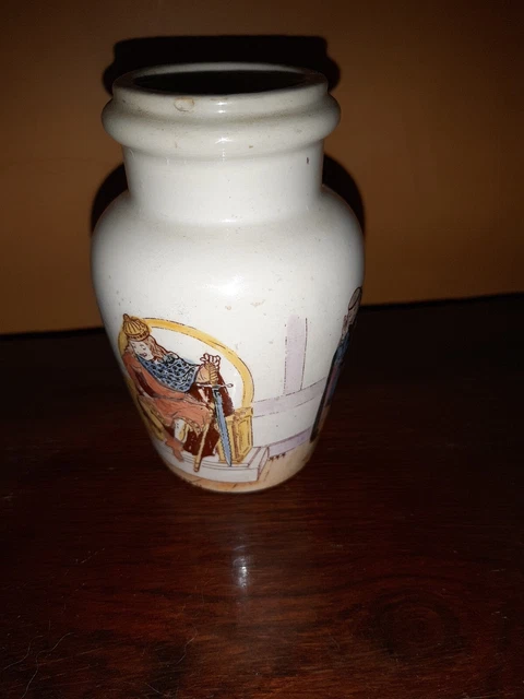 ANCIEN POT À moutarde en faience K.G LUNEVILLE Le Roi Dagobert EUR 16 ...