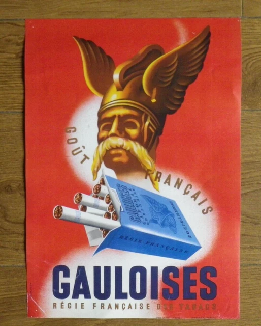 ANCIENNE AFFICHE CIGARETTES Gauloises Regie francaise des tabacs signée ...