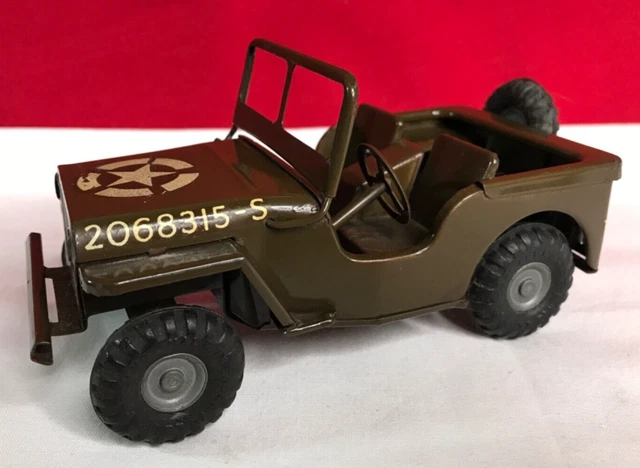 VINTAGE TRIANG MINIC US ARMY WILLY'S JEEP 1940s - 50s CLOCKWORK WIND-UP ...