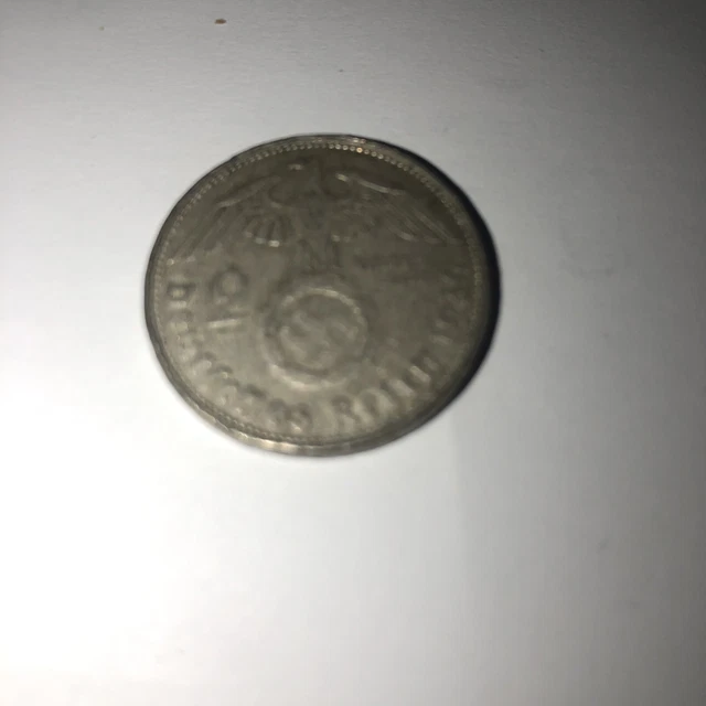 PRE WW2 GERMAN Two Mark - 1930- SILVER - COIN -SWASTIKA in design- good ...