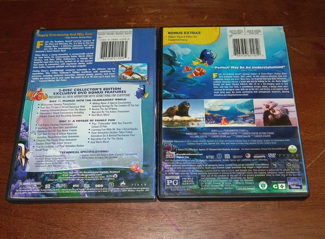 DISNEY PIXAR FINDING Nemo & Finding Dory (DVD Set, 2001/16) £6.70 ...