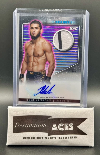 2024 TOPPS MIDNIGHT UFC Islam Makhachev patch reliquia autografo auto # ...