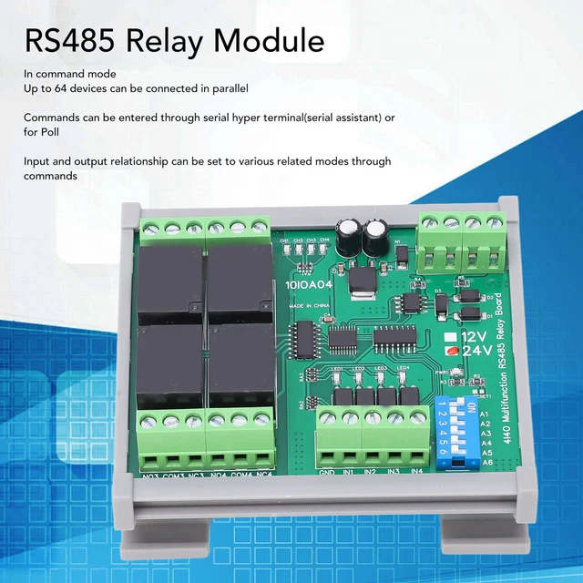 RS485 RELAY MODULE DC 24V RS485 Relay Module 4 Channel Relay Module Relay Board £19.81 - PicClick UK