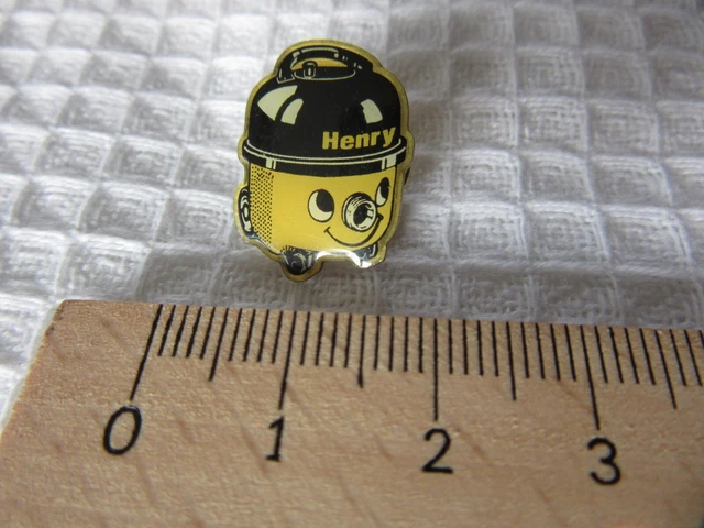 HENRY HOOVER YELLOW Vacuum Cleaner Appliances Salesman Vintage Pin ...