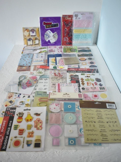 CRAFT BUNDLE CLEAROUT Card Making/ Scrapbook Papercraft Stickers ...