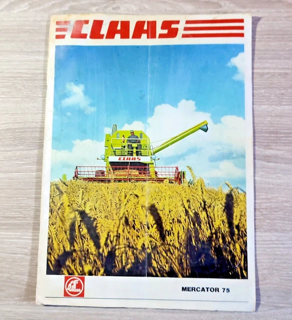 BROCHURE PROSPECTUS PUBLICITÉ MOISSONNEUSE-BATTEUSE CLAAS MERCATOR 75 tracteur EUR 15,00 ...