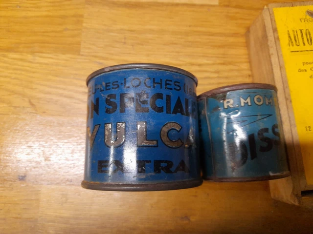 LOT ANCIENNES BOITES rustine vulcanisation reparation EUR 14,90 ...