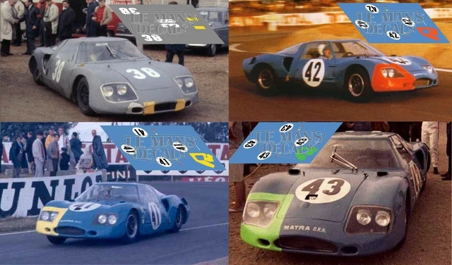 DÉCAL MATRA MS620 Le Mans 1966 1:32 1:24 1:43 1:18 64 87 Test course ...