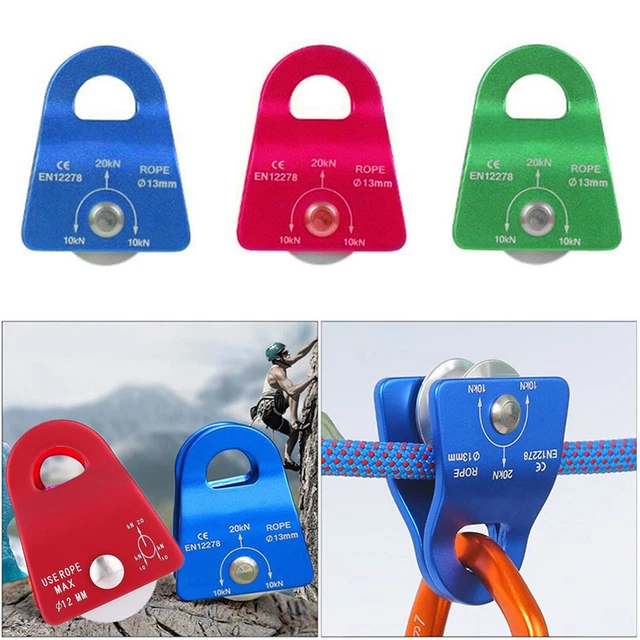 20KN MICRO SINGLE 12mm Rope Pulley for Climbing Rescue Rigging Hauling ...