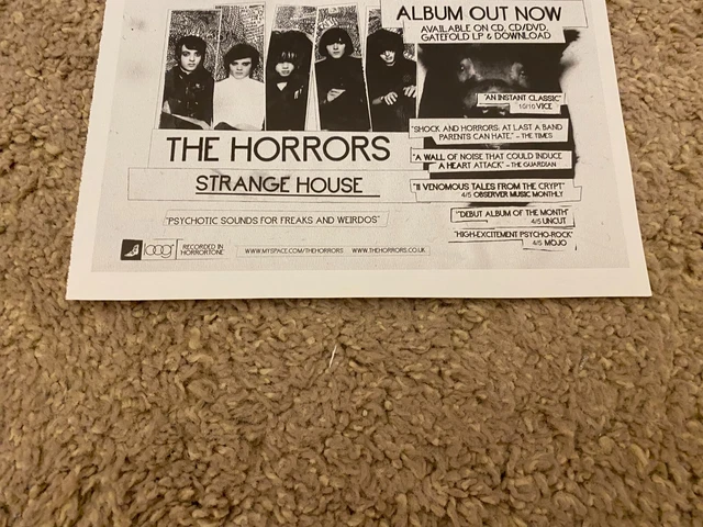 VBK12 ADVERT 5X8 The Horrors _ Strange House Single £5.99 - PicClick UK