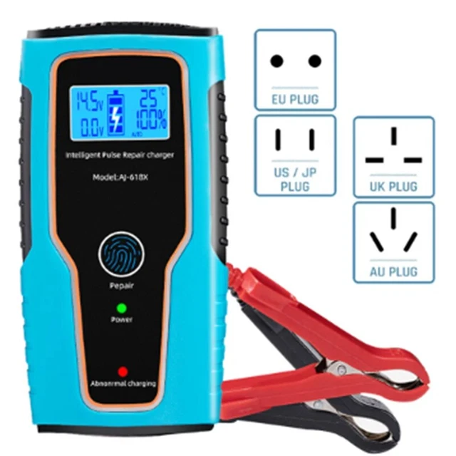 100AH 12V 6A Car Battery Pulse Repair 100V-250V Automatic for Car7226 ...