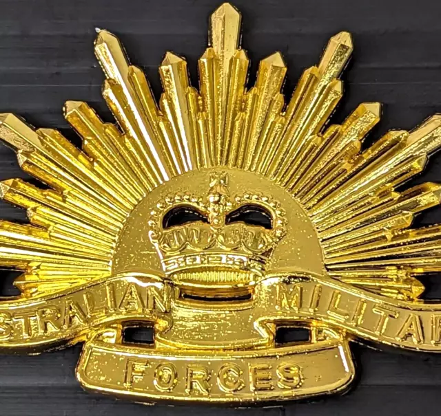 RISING SUN HAT badge for uniform full size Australian army 5th type ... RISING SUN HAT badge for uniform full size Australian army 5th type ...