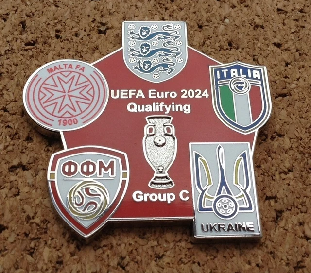 ENGLAND - EURO 2024 QUALIFYING GROUP C Pin/Badge [red] £3.00 - PicClick UK