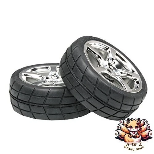 NEW TAMIYA OP Parts OP.955 Plated 5-Spoke Wheel with Pre-Glued Radial ...