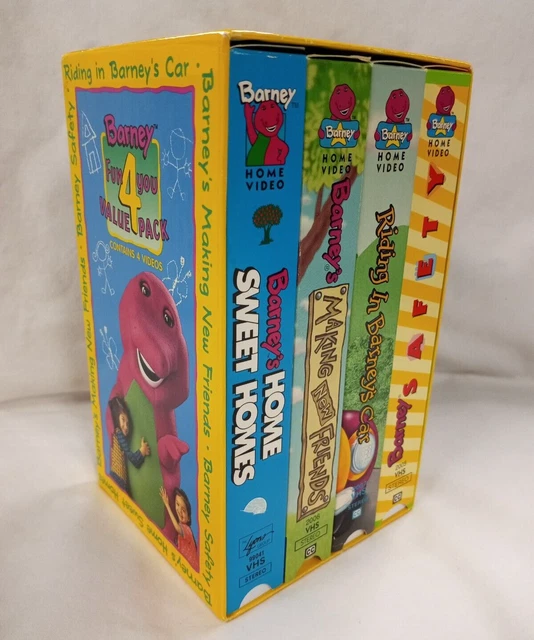 BARNEY FUN 4 You Value Pack (VHS 1995) Box Set: Safety, Riding in ...
