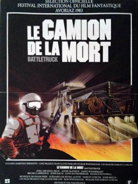 AFFICHE PLIÉE 40X60CM LE CAMION DE LA MORT /BATTLETRUCK 1983 Michael ...