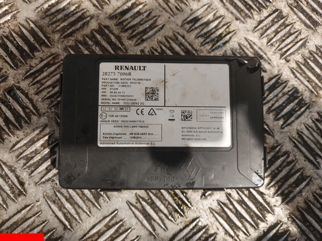 BOITIER TÉLÉMATIQUE - RENAULT MEGANE IV (4) PHASE I (1) - Référence : 282757006R EUR 55,00 ...