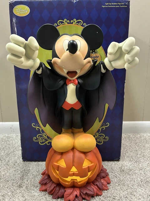 DISNEY STORE HALLOWEEN Mickey Mouse Vampire Light Up Figure Dracula ...