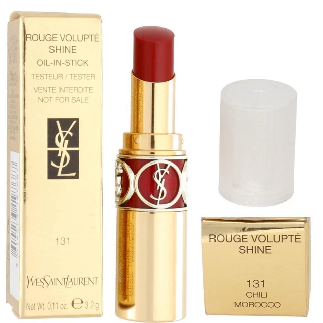 YSL ROUGE VOLUPTE Shine # 131 Chili Morocco Lipstick 3.2g Read ...