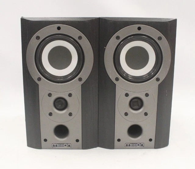 PAIR OF MISSION DM7 Bookshelf Speakers 2-Way 8 Ohms In Black - S98 £9. ...