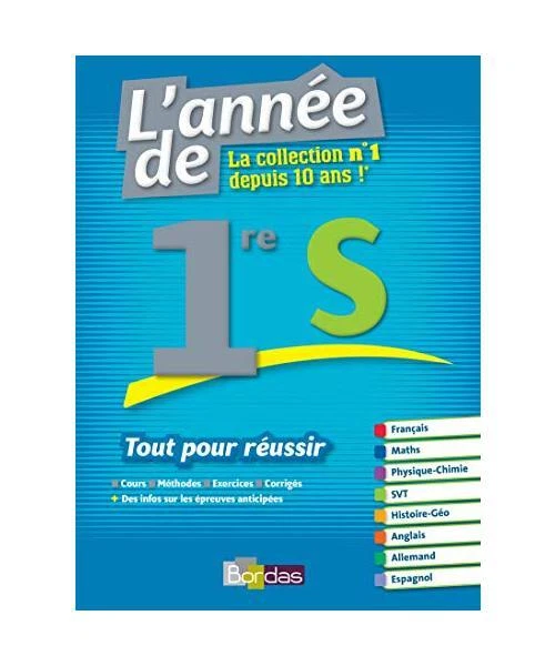 L'ANNÉE DE 1RE S Tout pour réussir, Pailloux-Riggi, Sophie; Turgis, Jacqueline EUR 8,89 ...