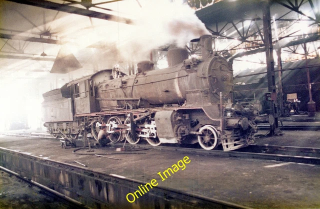 RAILWAY PHOTO TURKEY Turkish Steam Engine engine shed location? 1980's ...