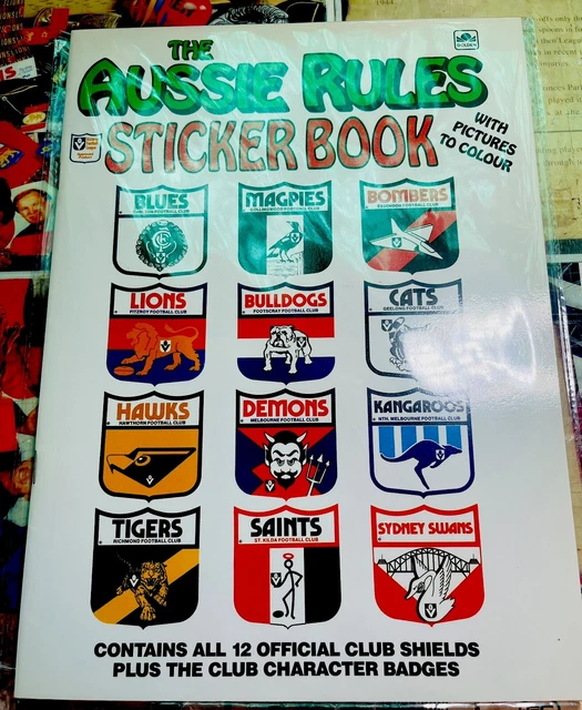 VFL AUSSIE RULES Sticker Book Extremely Rare New Condition $49.99 ...