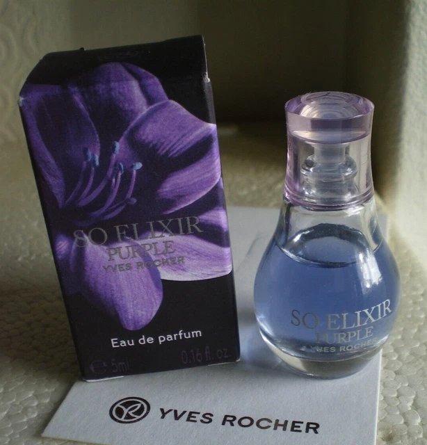 MINIATURE &SO ÉLIXIR PURPLE" Yves ROCHER France 5 ml EDP + BOX FULL ...