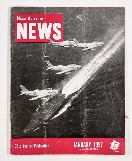 1957 JAN NAVAL AVIATION NEWS Regulus Missiles AIRCRAFT CARRIER ...