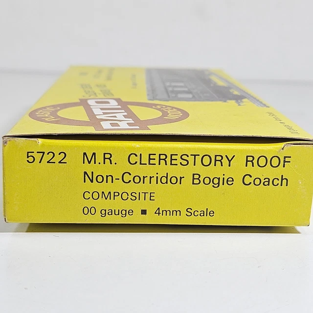 RATIO 5720 MR 48' 00 Gauge Clerestory Bogie 3rd Luggage Coach Kit LMS ...